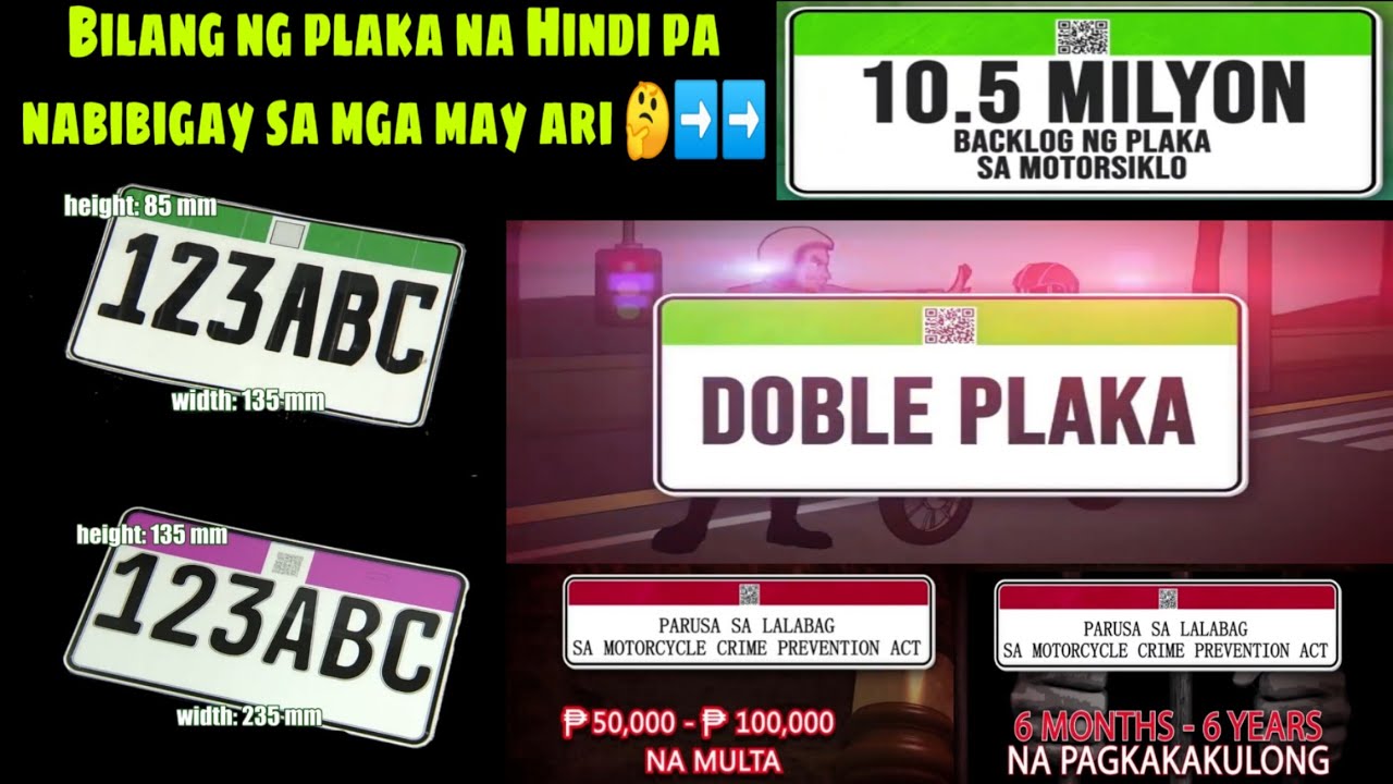 FACE OFF SA DOBLE PLAKA LAW (RA 11235) new look for motorcycles - YouTube
