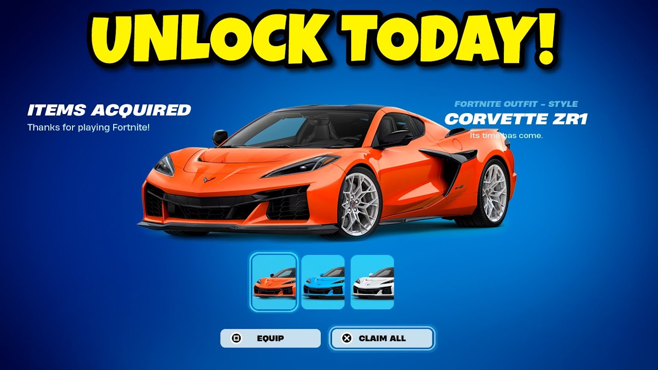 How to Unlock FREE CORVETTE ZR1 Fast in Fortnite! - YouTube
