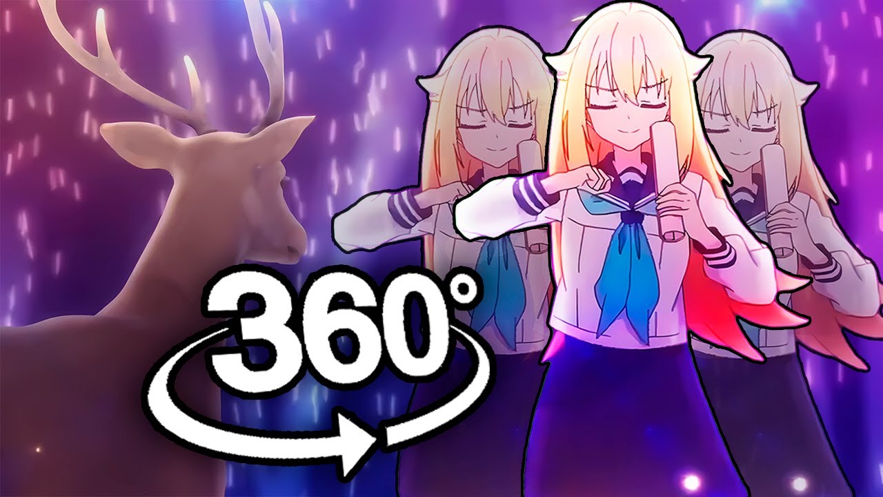 360 VR Shikanoko Nokonoko Koshitantan in MINECRAFT vs ANIME world (My ...