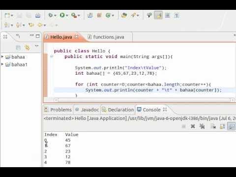 java tutorial - 22 - Creating an Array Table - تعلم البرمجة بلغة جافا ...