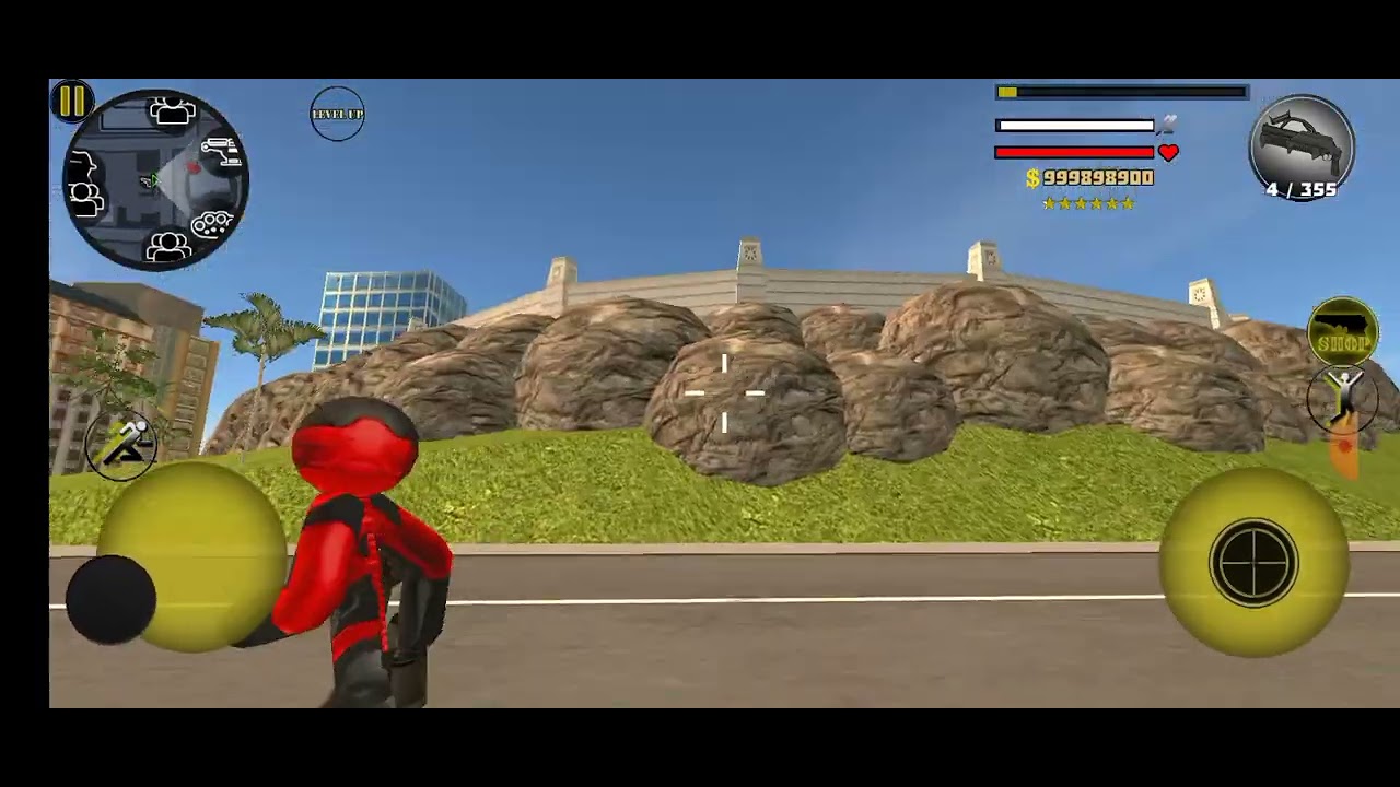 stickman rope hero v1.2 unlimited money full gameplay - YouTube