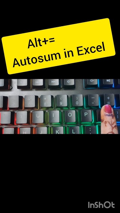 Autosum shortcut in Excel #excel #exceltips #exceltutorial #exceltricks #computer #msexcel - YouTube