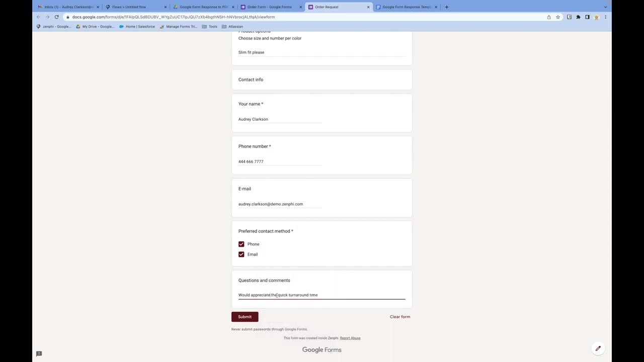 Export Google Forms Responses to PDF and save the file to Google Drive or Dropbox - YouTube