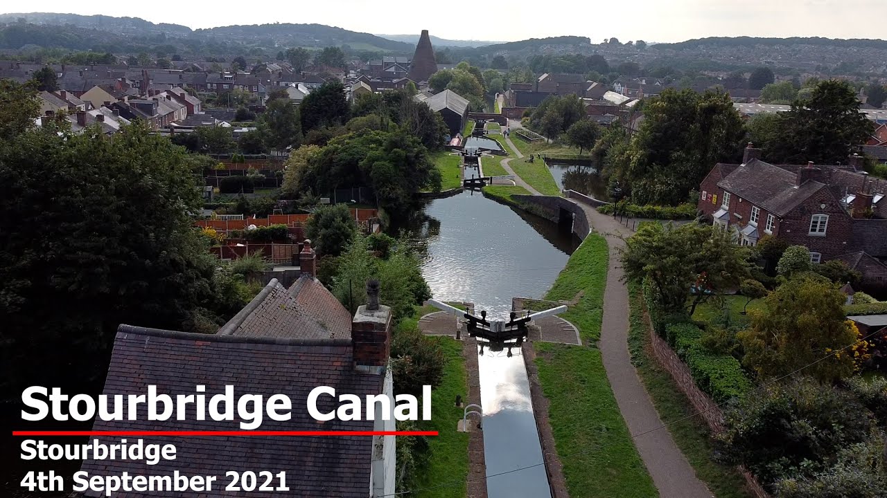 Stourbridge Canal & White House Cone Museum of Glass DJI Mini 2 Drone ...