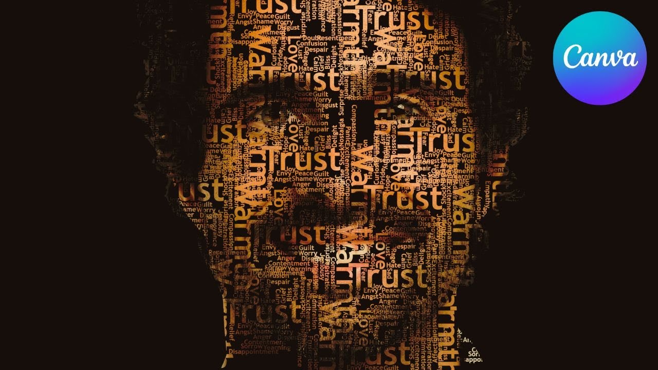 How to Create a Word Cloud Text Portrait in Canva | Easy Step-by-Step ...