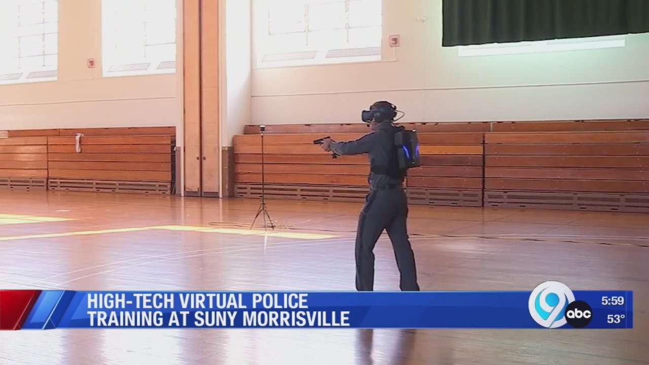 High-tech virtual police training at SUNY Morrisville - YouTube