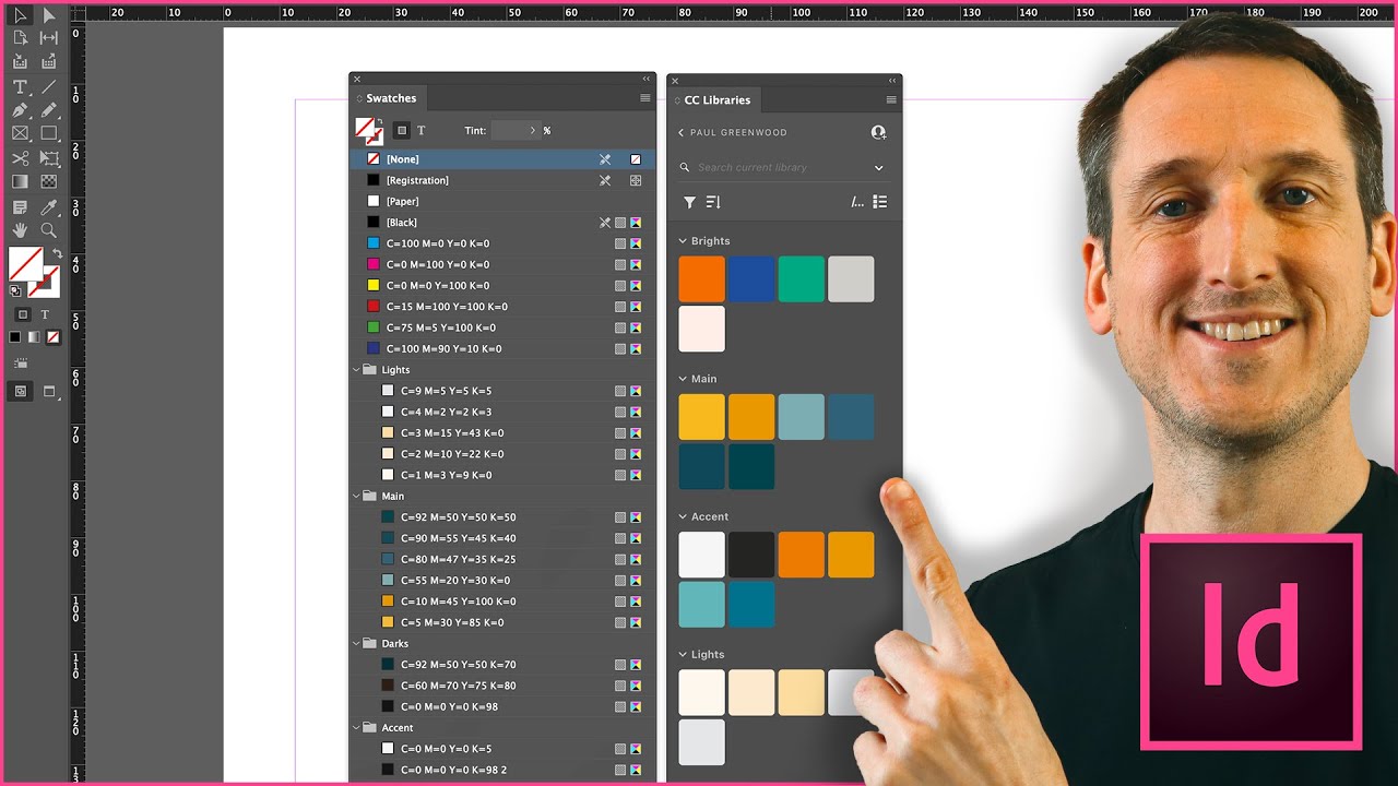 How to Import Colour Swatches in Adobe InDesign - YouTube