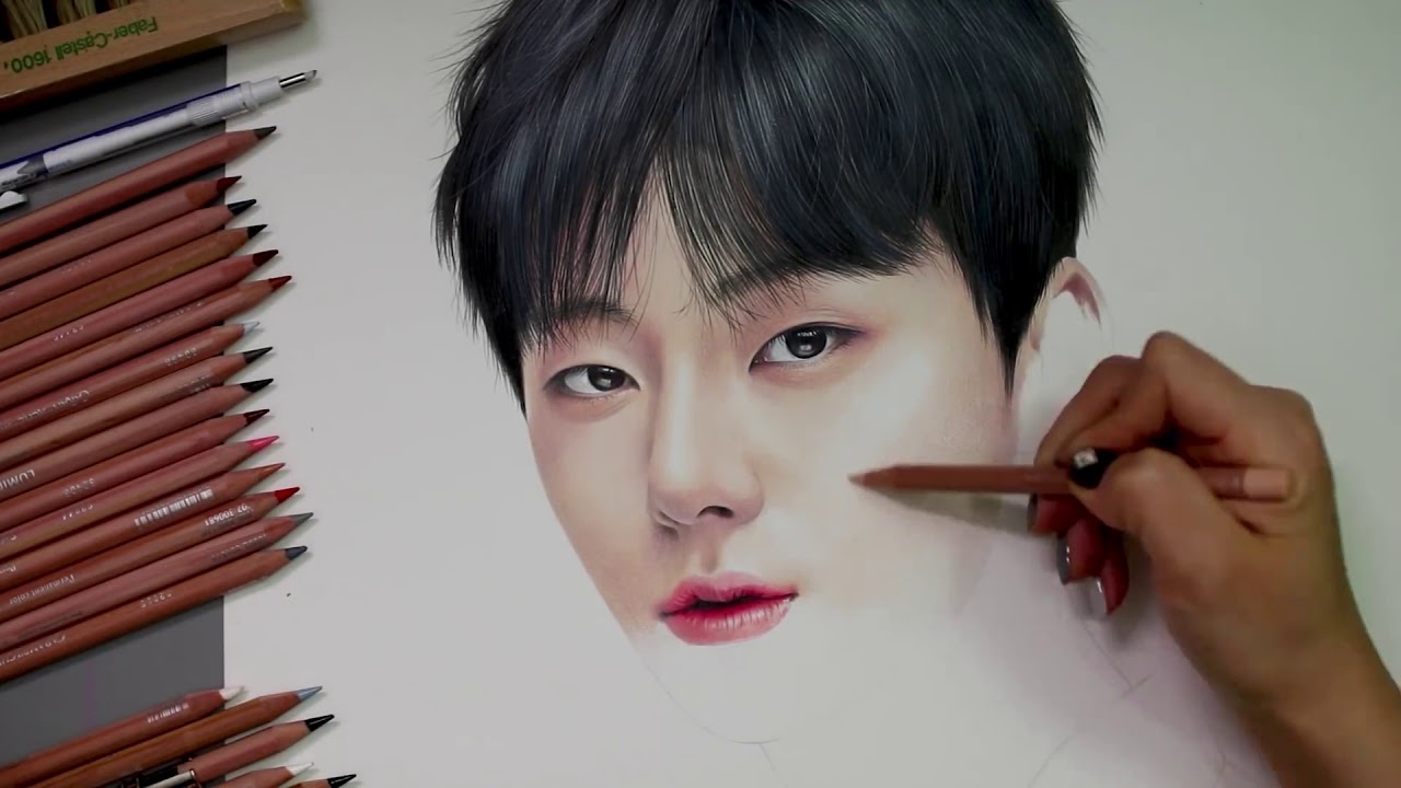 Speed Drawing Wanna One Hwang Min Hyun Drawing Hands [ Drawing Hands ...