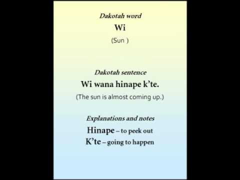 Dakota language book Teacher phrase-outdoor.wmv - YouTube