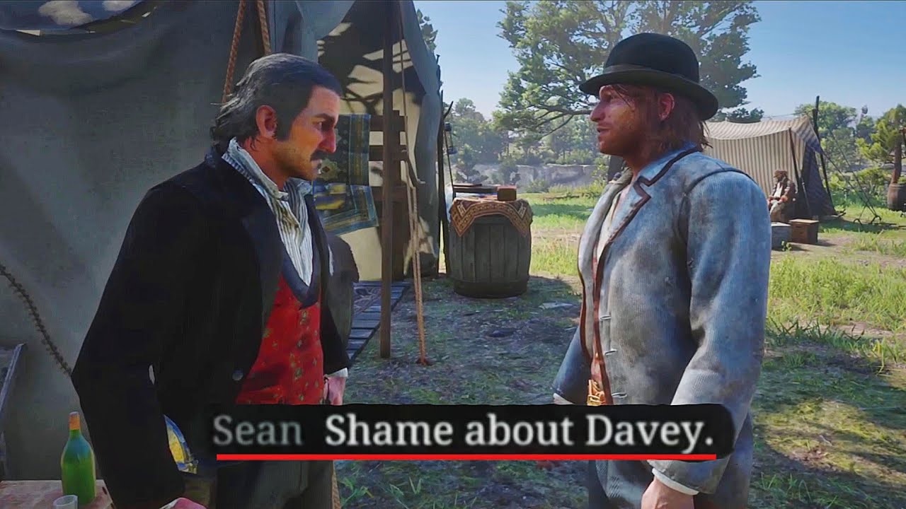 Sean and Dutch are saddened of Davey's Death | Rdr2 - YouTube