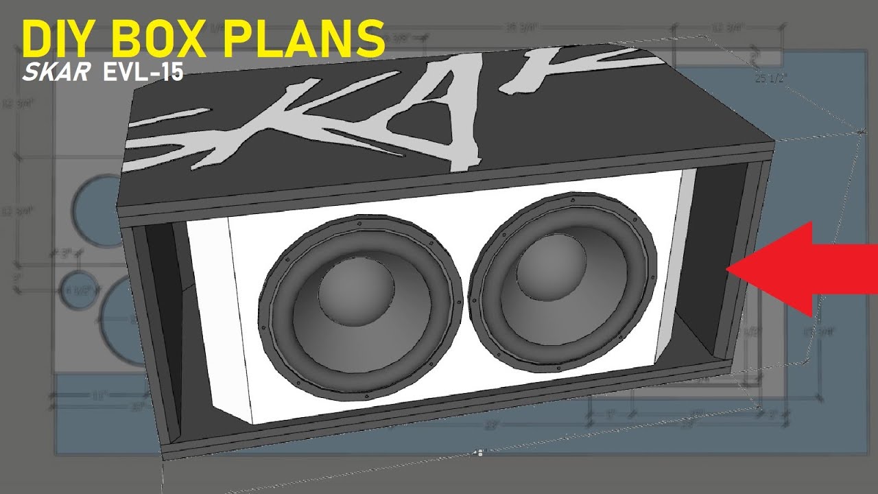 😎 DIY BOX PLANS - 2 Skar EVL-15 Subwoofers - YouTube