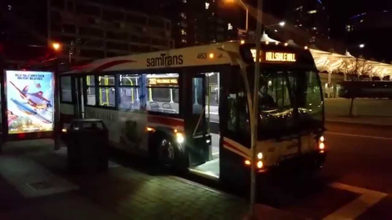 SAM TRANS GILLIG BRT BUS 463 ON THE 292 BOARDING AT TRANSBAY TERMINAL ...