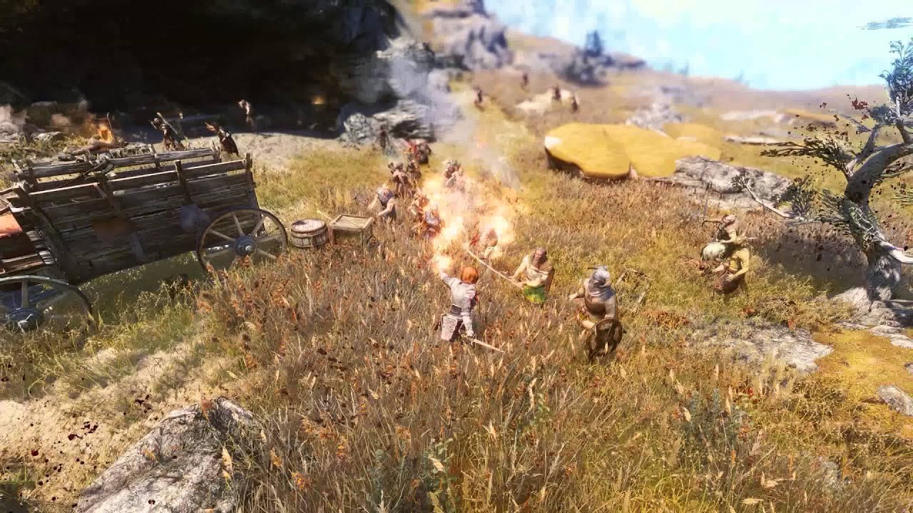 Elder Scrolls V Skyrim 01 Bandit battle - YouTube