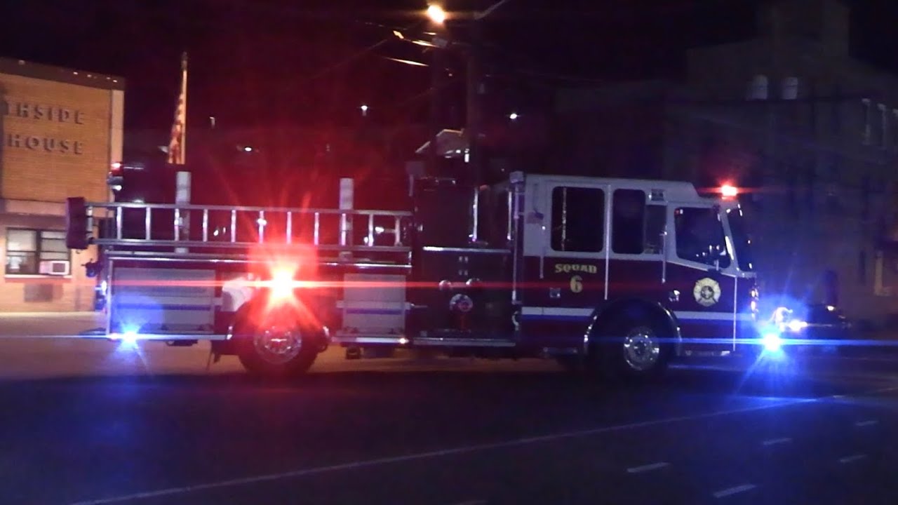First Run and First Video of Paterson NJ Fire Dept New Squad 6 ...