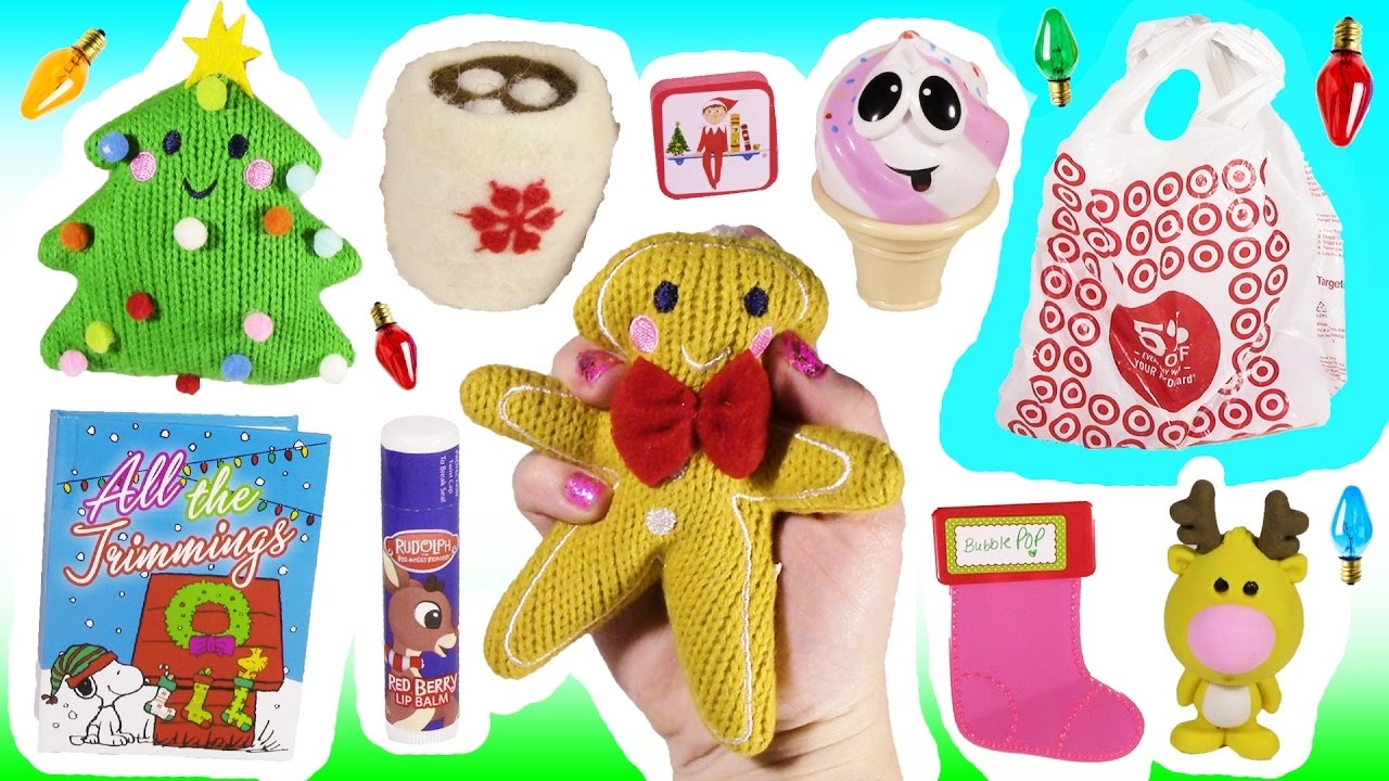 TARGET Holiday HAUL! Squishy Gingerbread Man! Rudolph Lip BALM! Furry ...