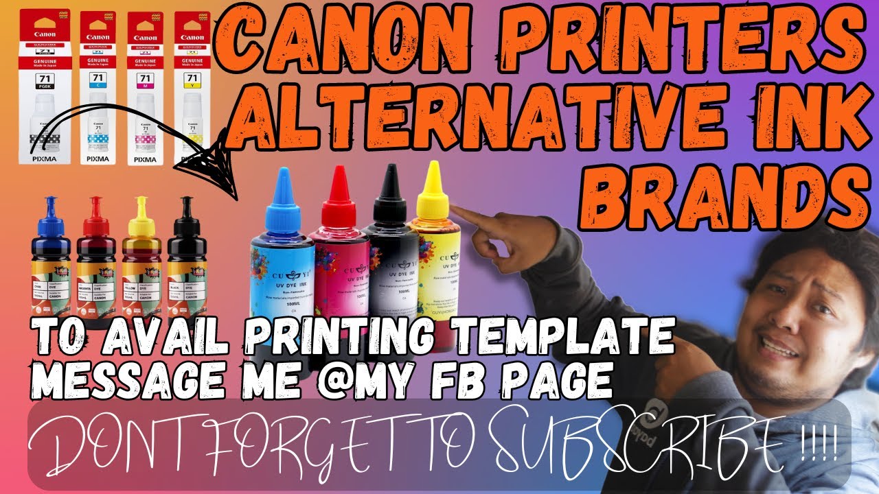 ALTERNATIVE INK FOR CANON GSERIES MERON BA? | PRINTING BUSINESS - YouTube