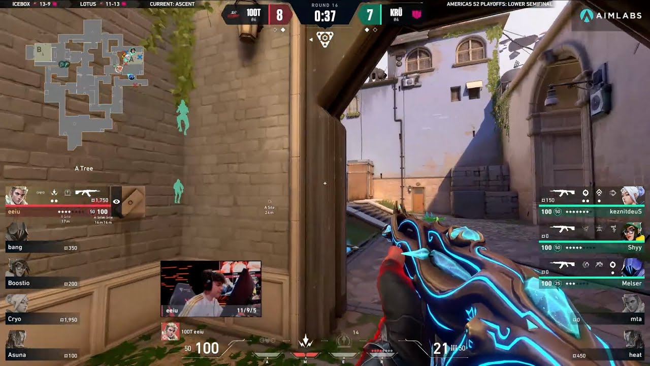 100T Eeiu Crazy 1v3 Clutch Against KRÜ | VCT Americas 2024 - YouTube