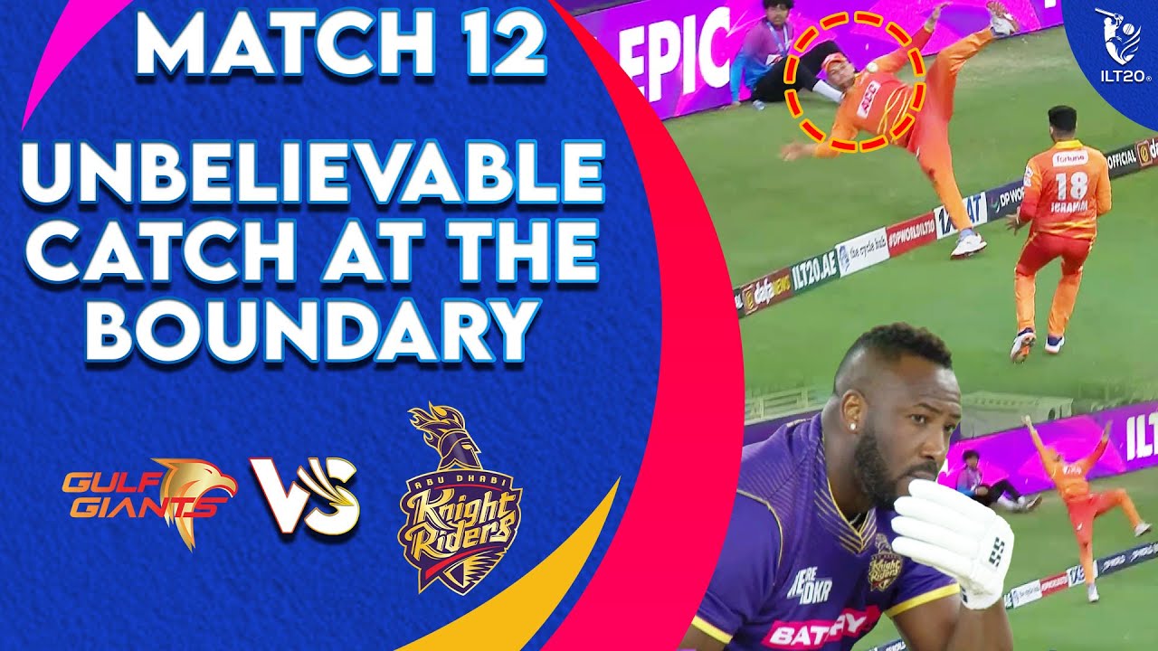 Andre Russel Wicket | Unbelievable Catch Taken | GG vs ADKR | Match 12 | DP World ILT20 2025 ...