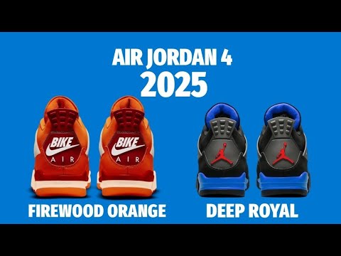 AIR JORDAN 4 SPRING 2025 "DEEP BLUE & FIREWOOD ORANGE" - YouTube
