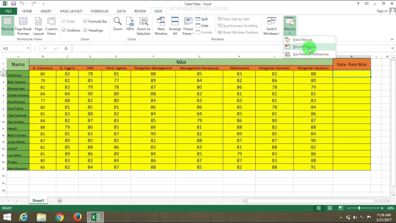 VIDEO TUTORIAL MACRO PADA EXCEL - YouTube