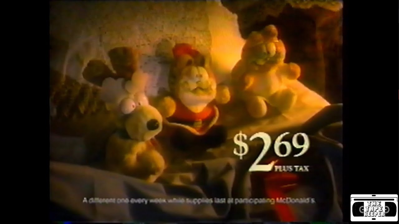 McDonald's Garfield Plushies Commercial - 1991 - YouTube