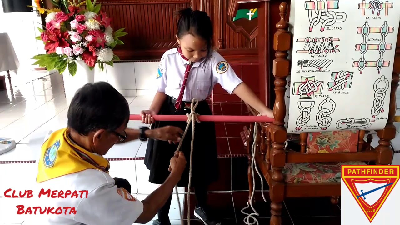 Cara membuat Simpul Tarik dan Simpul Lepas [ Untuk turun tebing ...