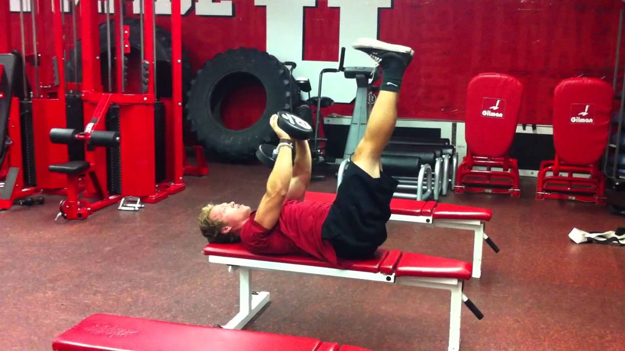 Dumbbell Pullover Leg Lower - YouTube