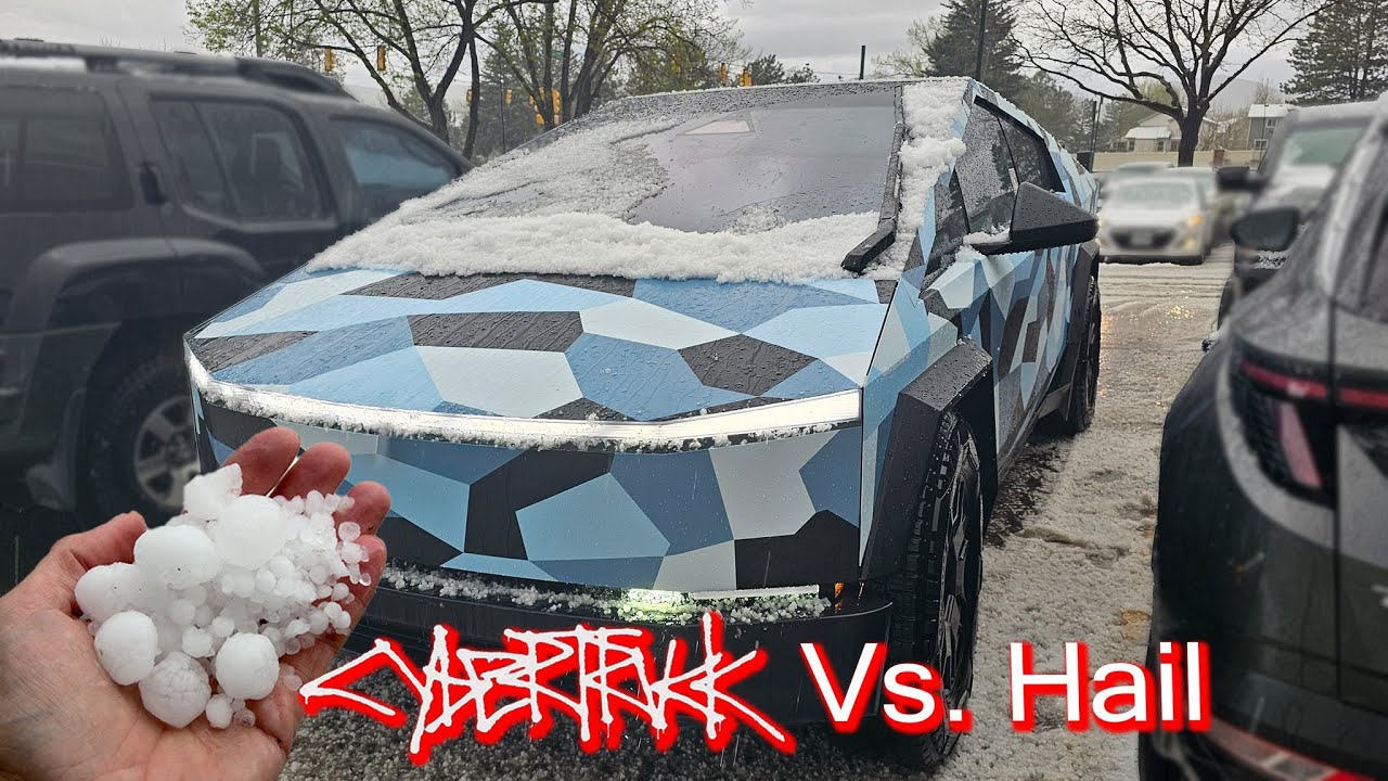 What Damage did HAIL cause on the Tesla Cybertruck? - YouTube