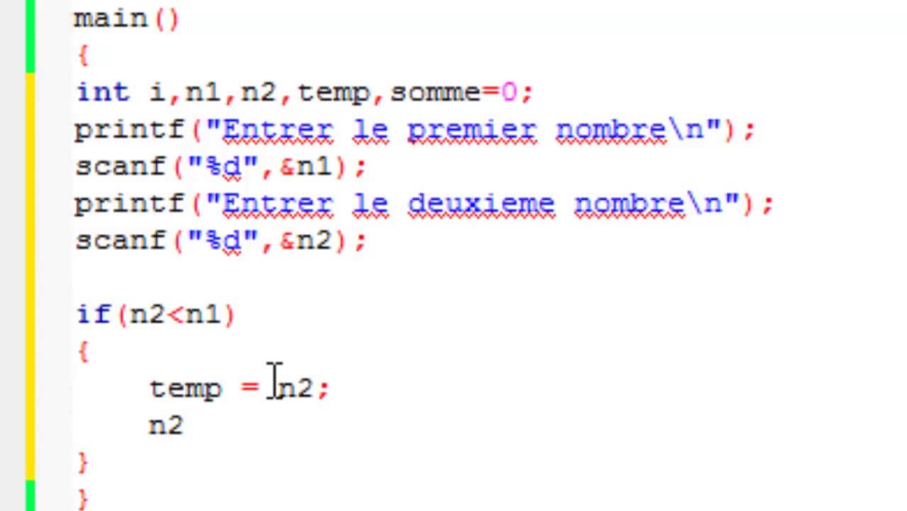 Langage C Série 3 (Boucle For) Exercice 9-2 - YouTube