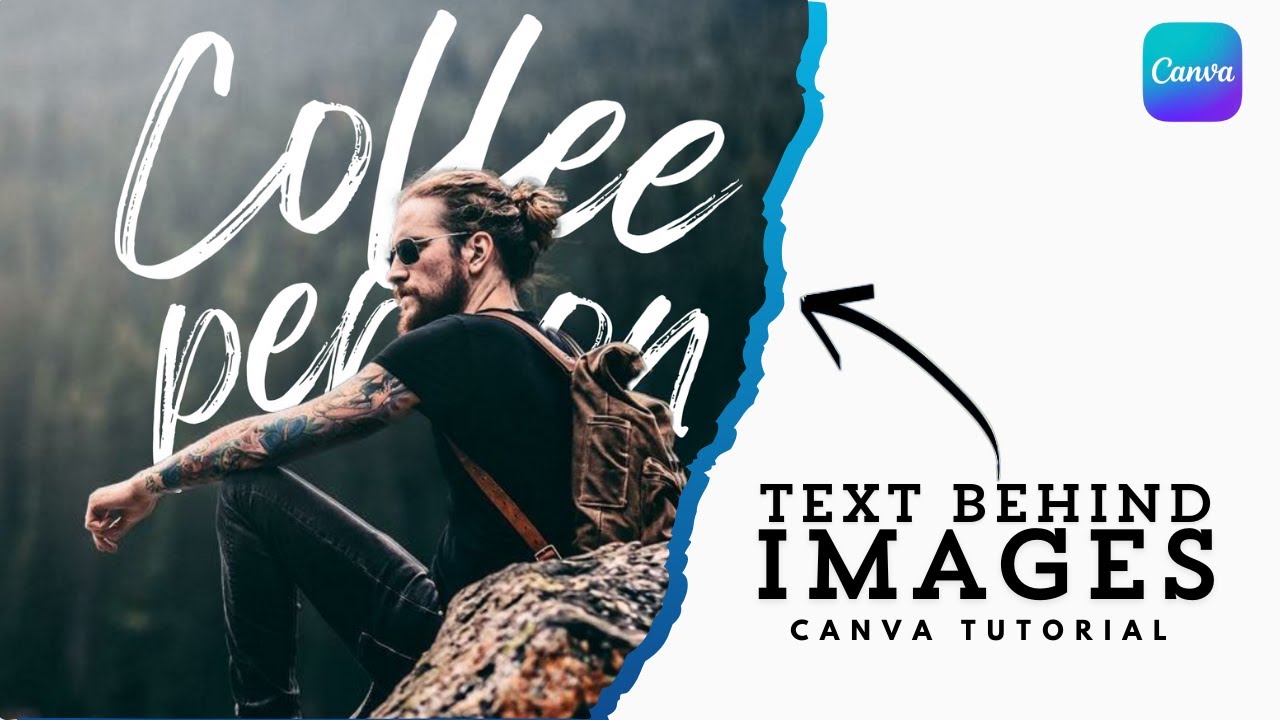 How To Put Text Behind Images | #canva tutorial - YouTube
