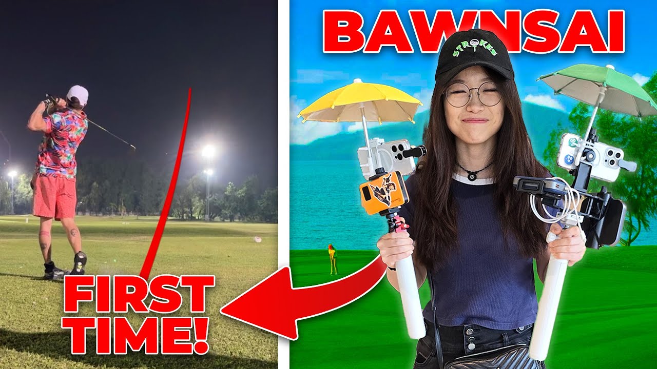 1st TIME @Bawnsai goes golfing - YouTube