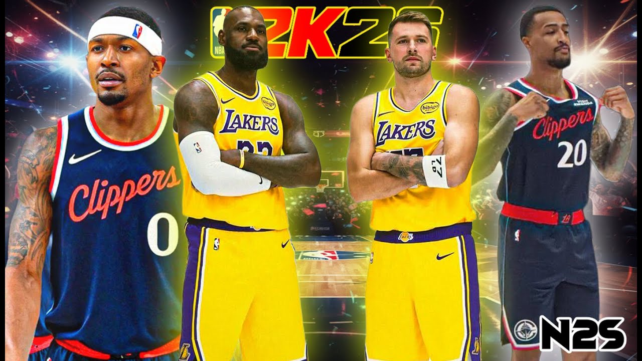 NEW LOOK LAKERS vs CLIPPERS - FULL GAME - 4K REALISTIC - NBA 2K26 - YouTube