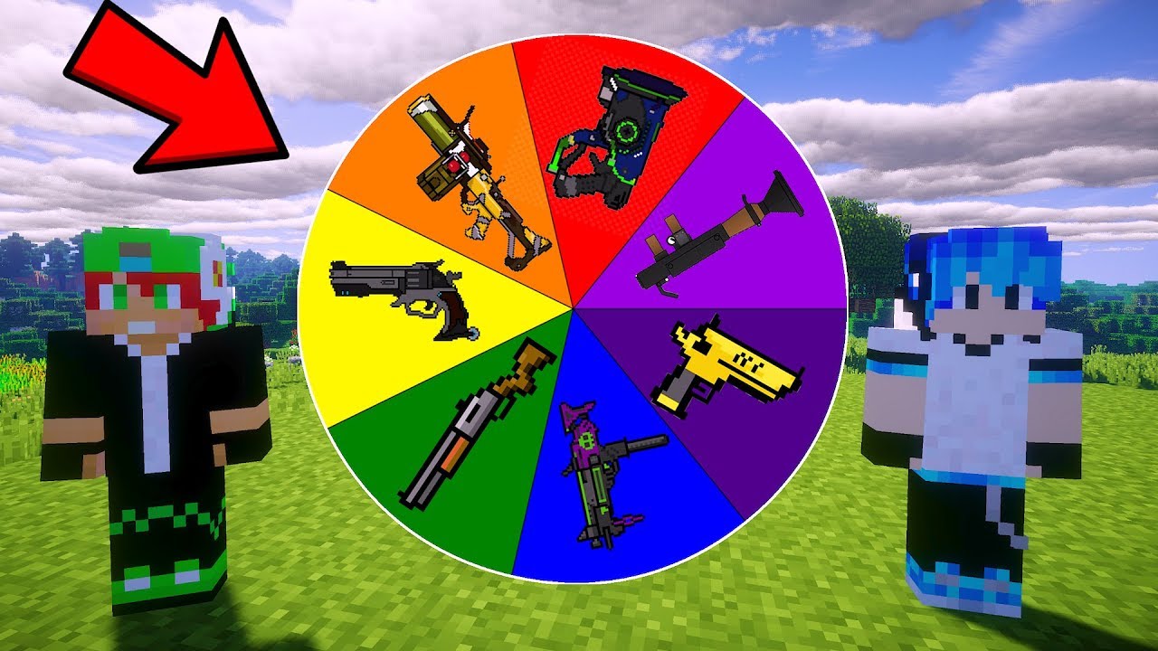 A ROLETA DE ARMAS NO MINECRAFT ARMA NOOB VS ARMA PRO ( MINECRAFT MODS ...