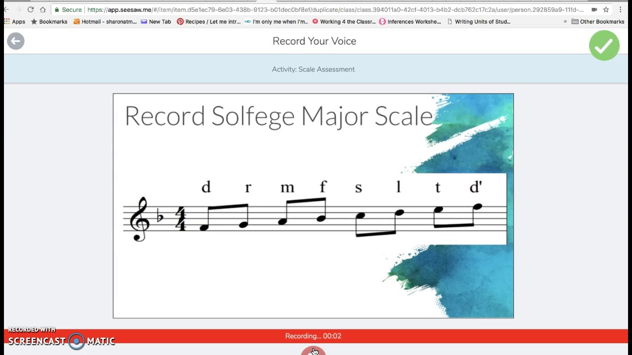 How to record your scale assessment on Seesaw - YouTube