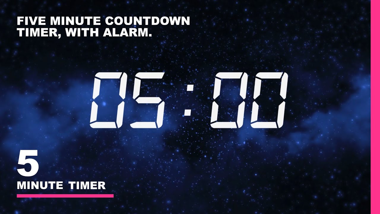 5 Minute Timer in Outer Space with Ambient Music - YouTube