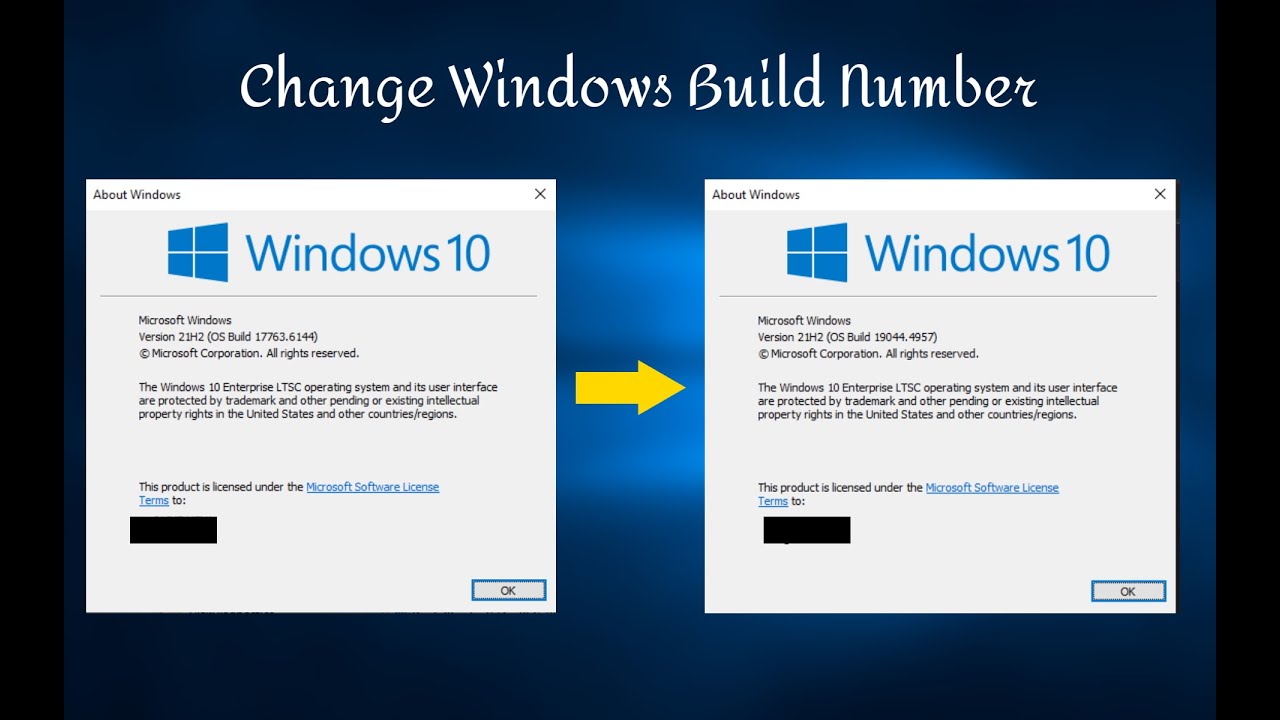 How to edit Windows Build Number - YouTube