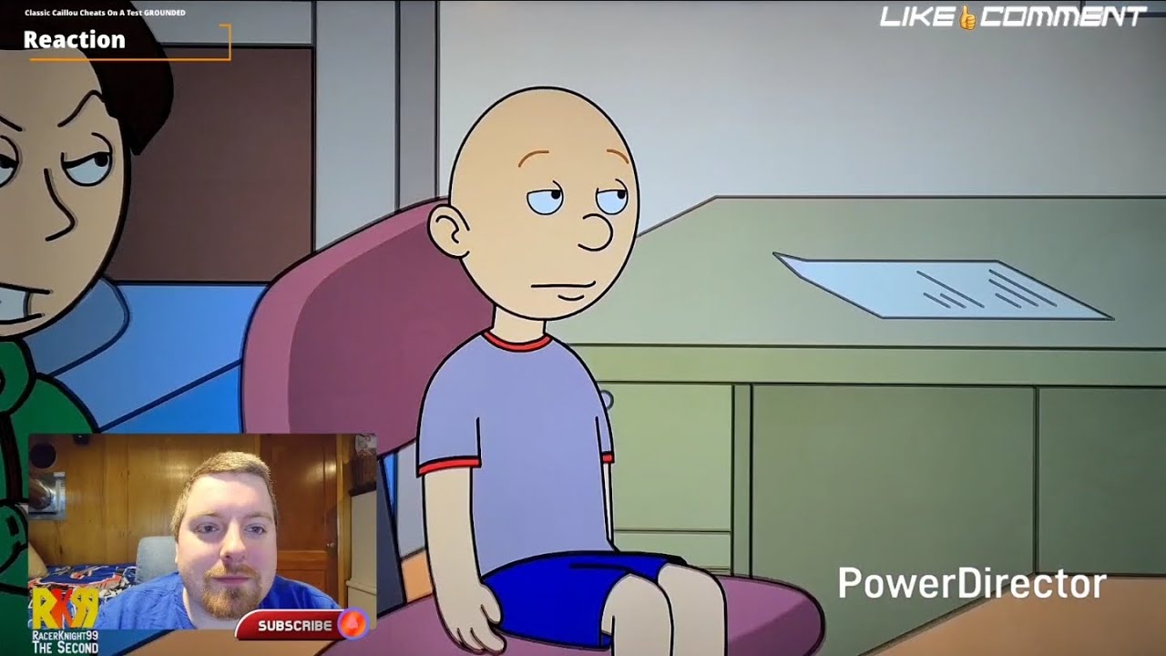 Classic Caillou Cheats On A Test GROUNDED Reaction - YouTube
