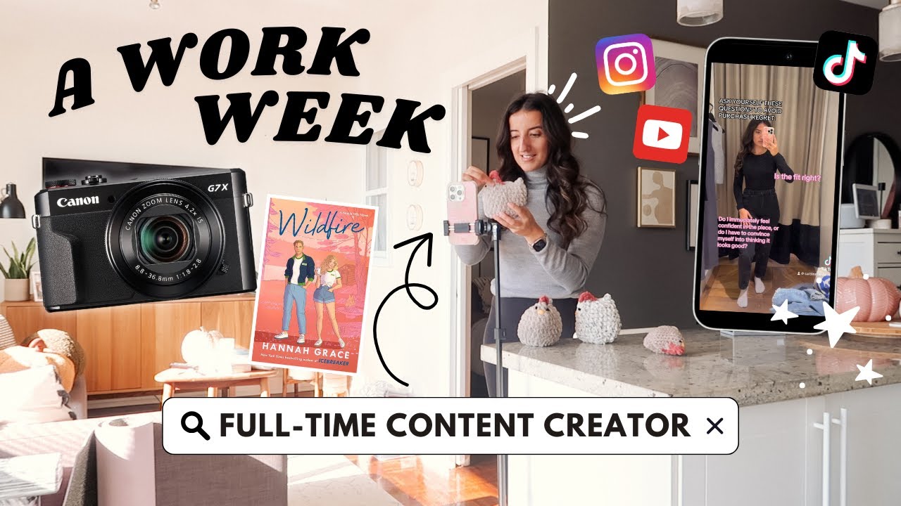 WORK WEEK IN MY LIFE | reality of being a full-time content creator ...