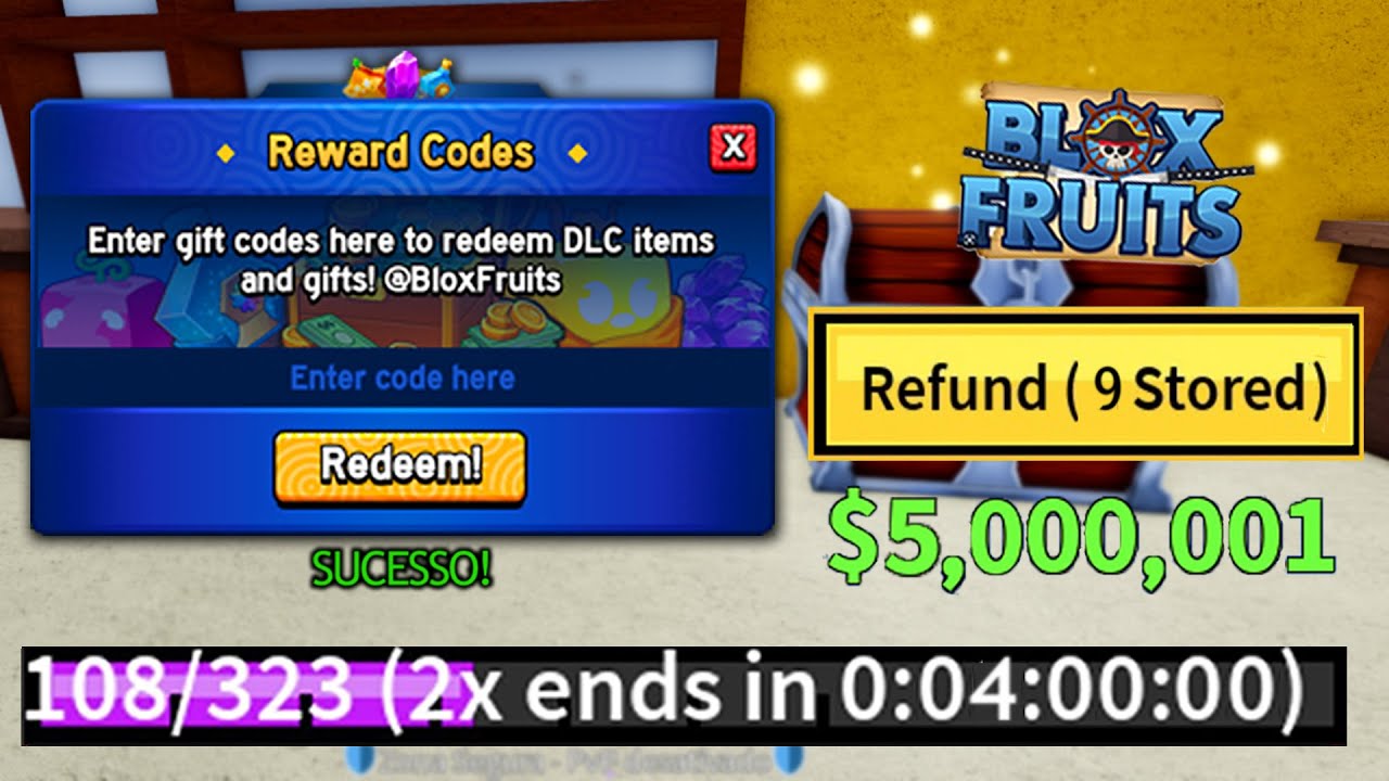 NOVOS CÓDIGO +30 CÓDIGOS DE 2X XP BELI E RESET NO BLOX FRUITS 2025 ...