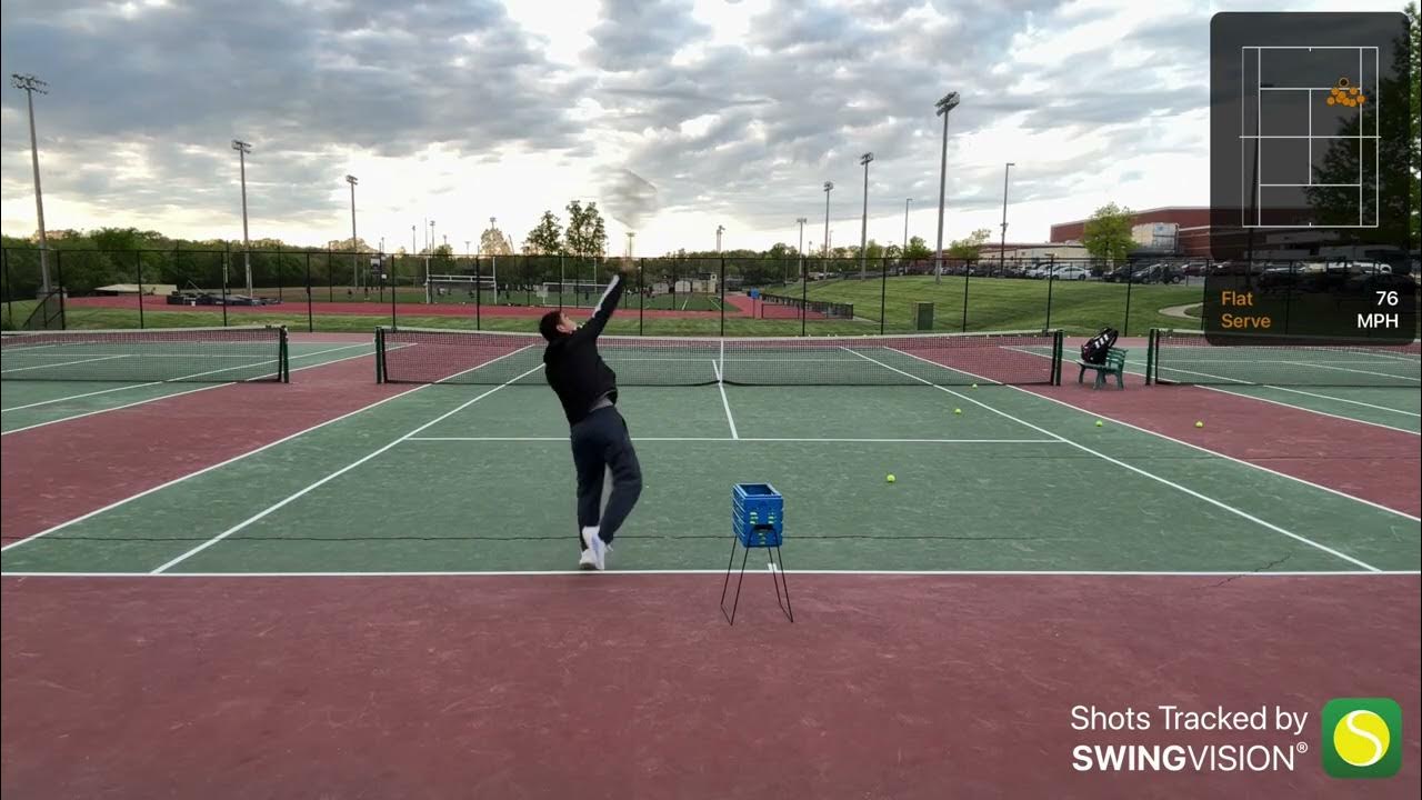Tennis serve practice ad side - YouTube