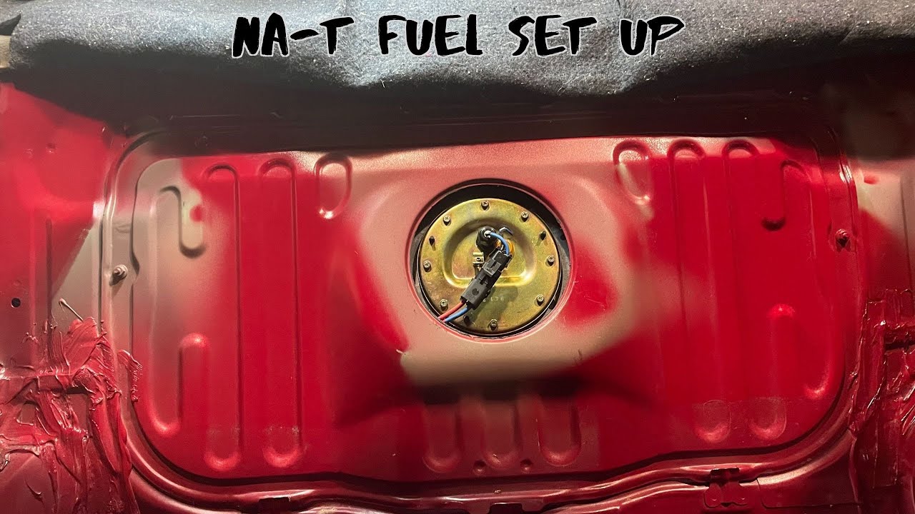 Lexus SC300 NA-T Walbro 450 fuel pump install - YouTube