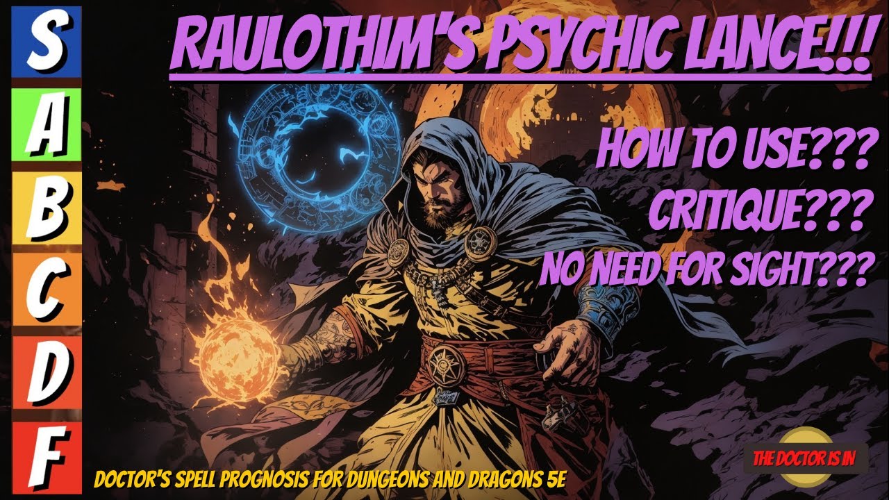 RAULOTHIM'S PSYCHIC LANCE How To Use This Spell for Dungeons and Dragons - YouTube