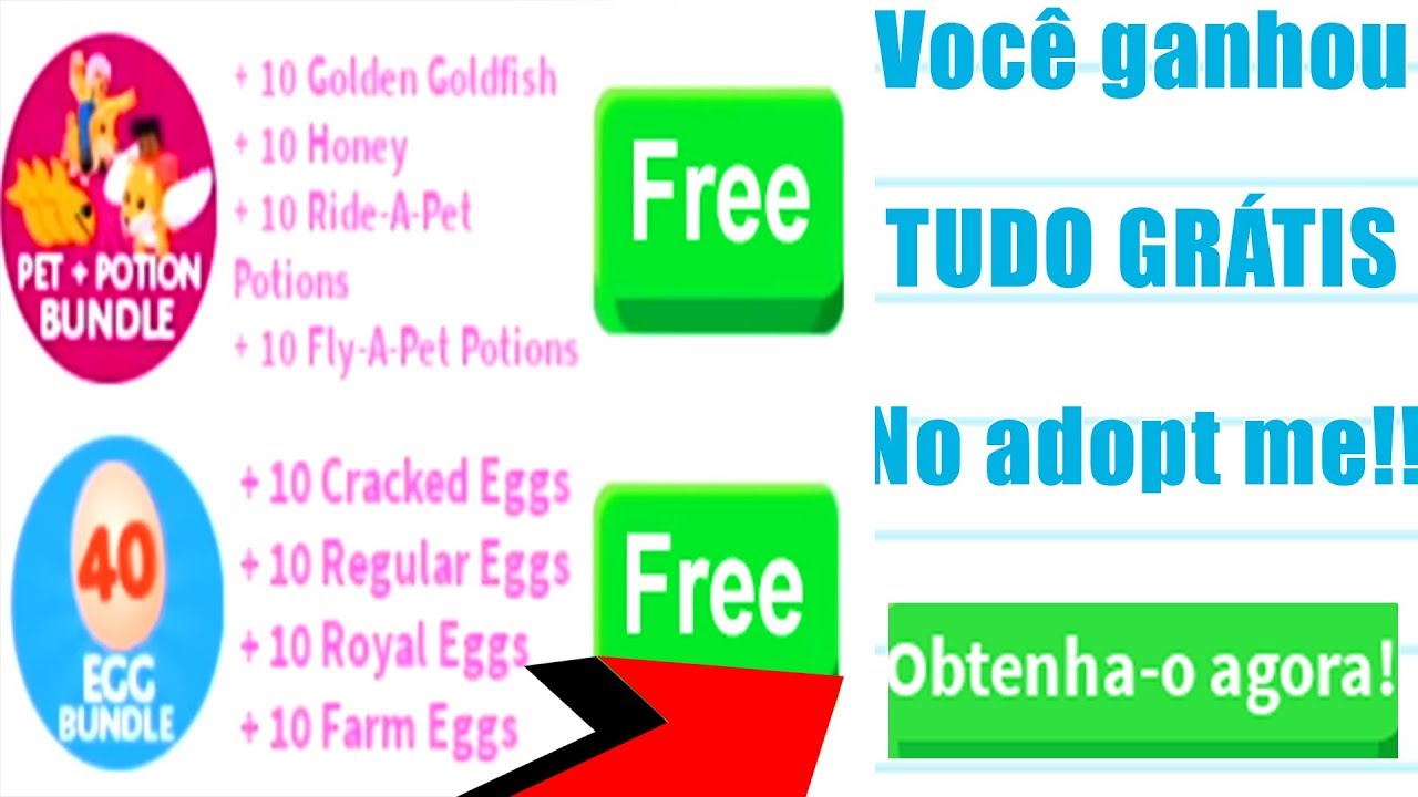 VAI FICAR TUDO GRÁTIS NO ADOPT ME!!!? - YouTube