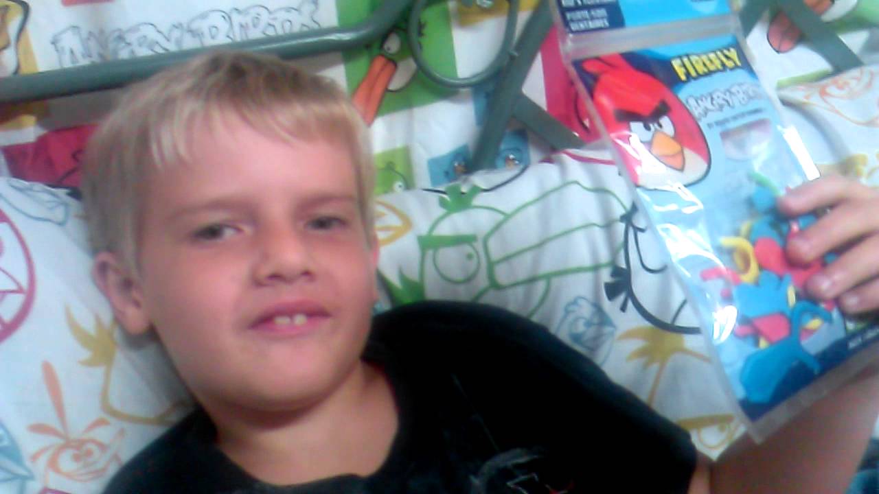 Angry Birds Light Up Toothbrush, Floss , and Colegate Toothpaste - YouTube