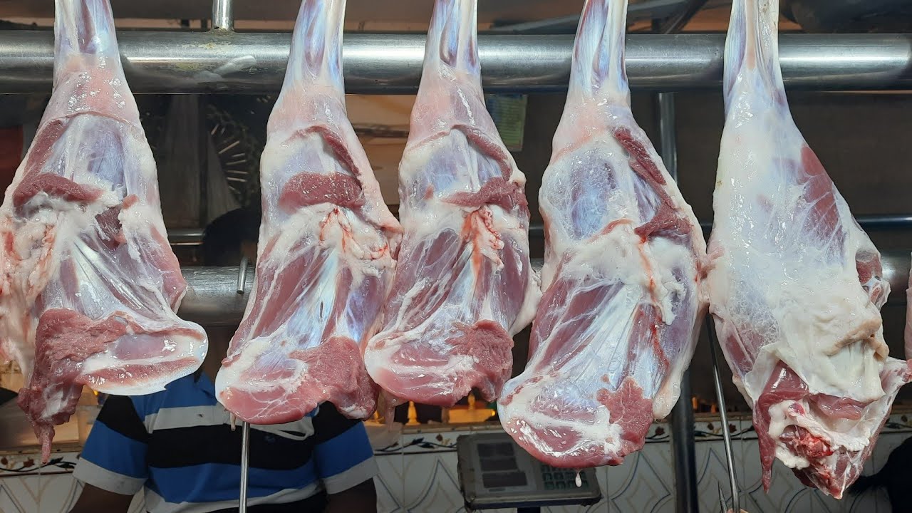 Original Full Goat Fresh Mutton Leg Smooth Excellent Cutting By Expert ...