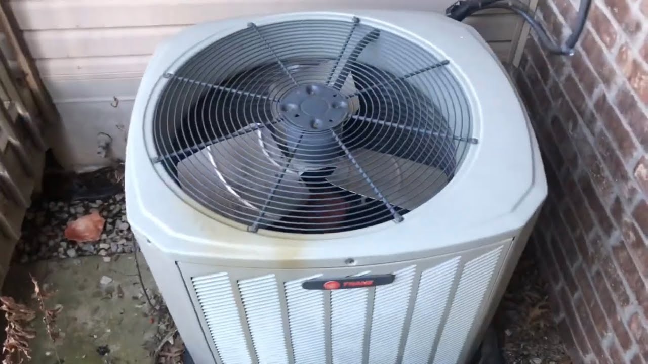 2010 4 ton Trane XB13 air conditioner starting up - YouTube