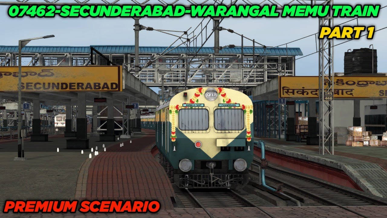 07462 SECUNDERABAD WARANGAL MEMU LOCAL TRAIN | INDIAN TRAIN GAME ...