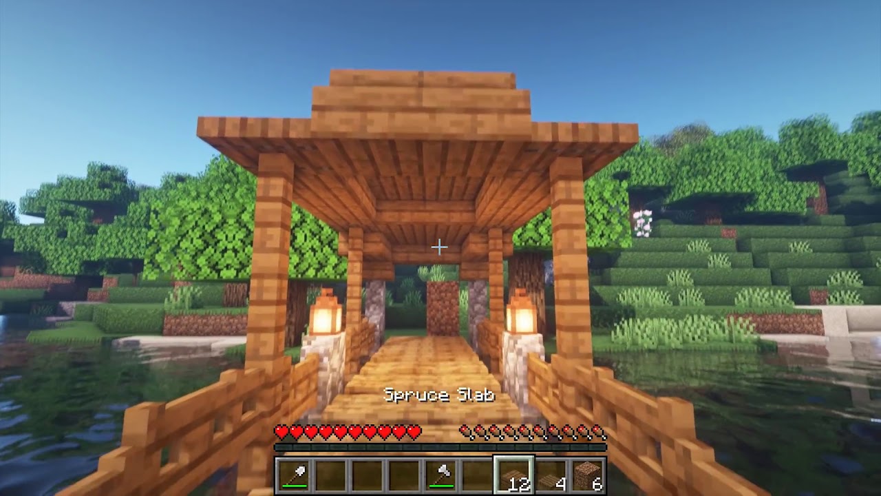 Minecraft How to Build a Roofed Bridge - YouTube