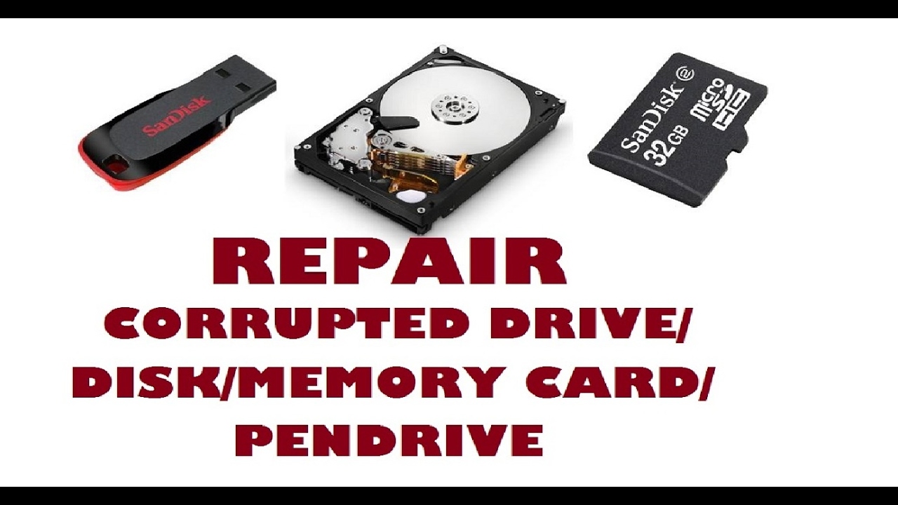 Repair Corrupted Pendrive/ Disk/Drive/Memory Card - YouTube