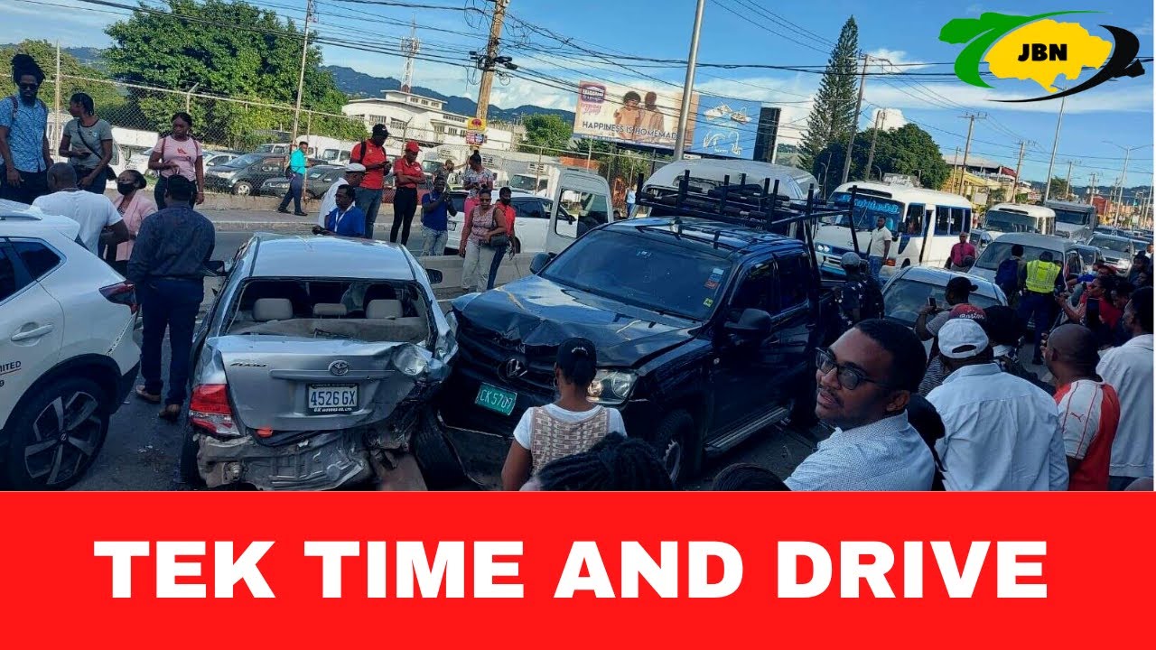 WATCH: Eight-vehicle Collision Along Constant Spring Road/JBNN - YouTube